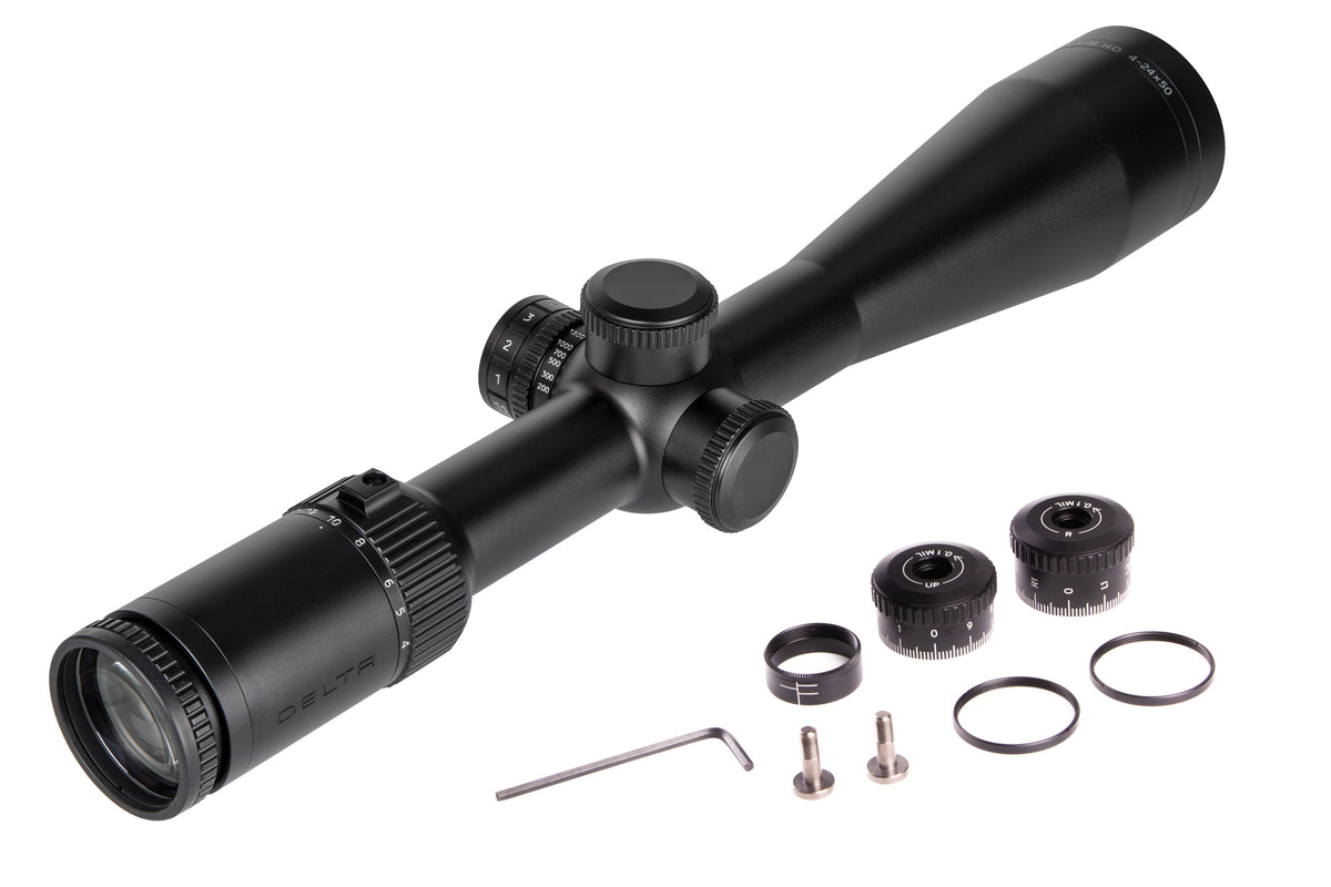 Delta Titanium HD 4-24x50 SFP Riflescope (4A SB or Di-MD Reticle with ...